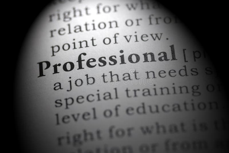 Dictionary Definition of Professional Stock Photo - Image of text ...