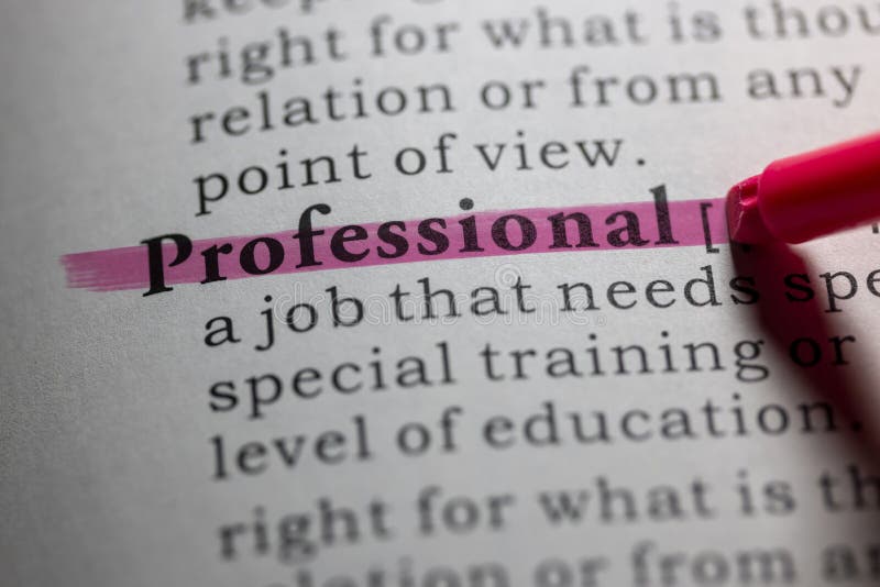 Dictionary Definition of Professional Stock Photo - Image of printing ...