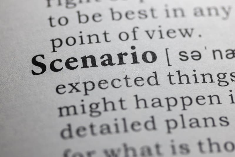 Dictionary Definition of Scenario Stock Photo - Image of page, closeup ...