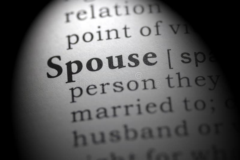 Dictionary Definition of Spouse Stock Image - Image of book, concept ...