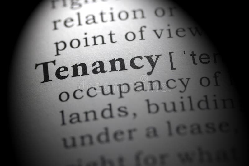 Dictionary Definition of Tenancy Stock Photo - Image of book ...