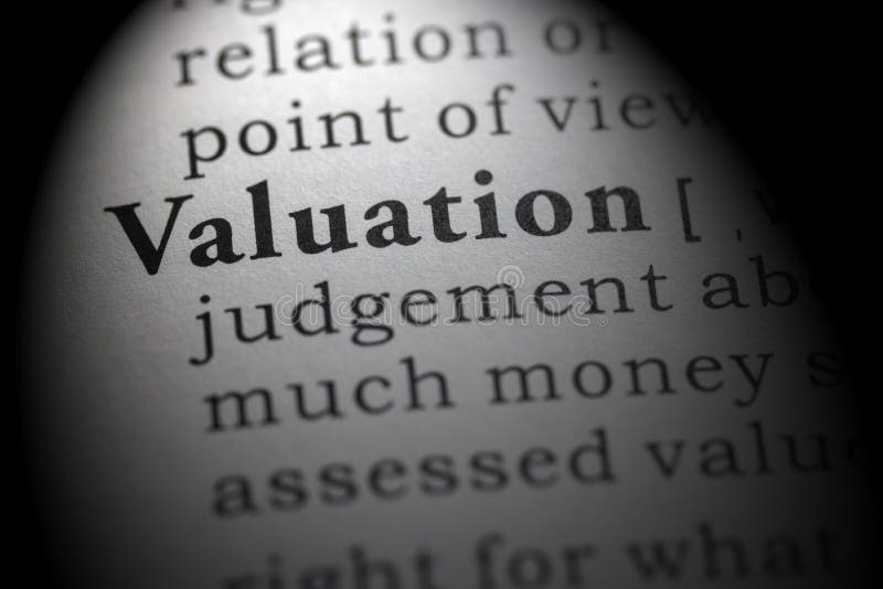 Dictionary Definition of Valuation Stock Photo - Image of valuation ...