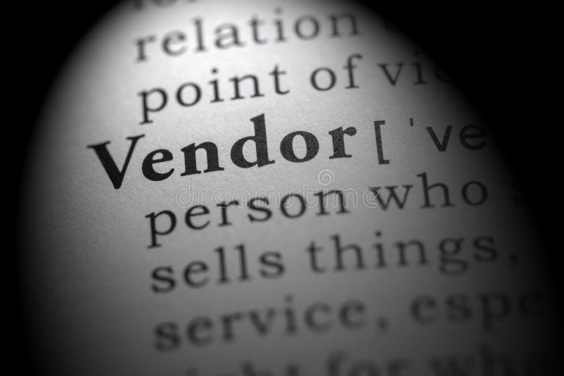 Dictionary Definition of Vendor Stock Photo - Image of text, vendor ...