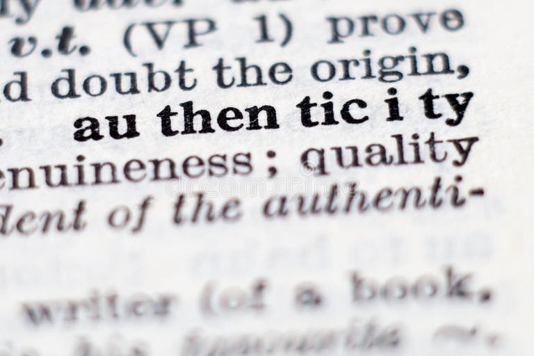 Definition of Word Authenticity Stock Photo - Image of explanation ...