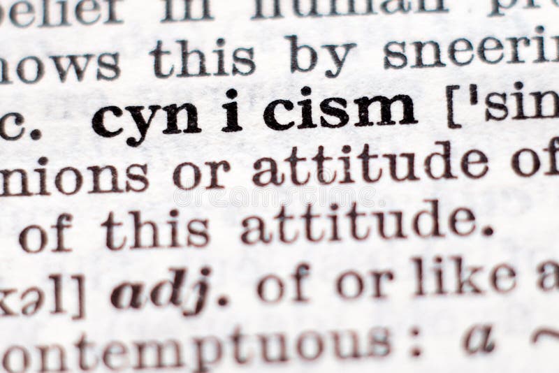 Definition of Word Cynicism Stock Photo - Image of information, concept ...