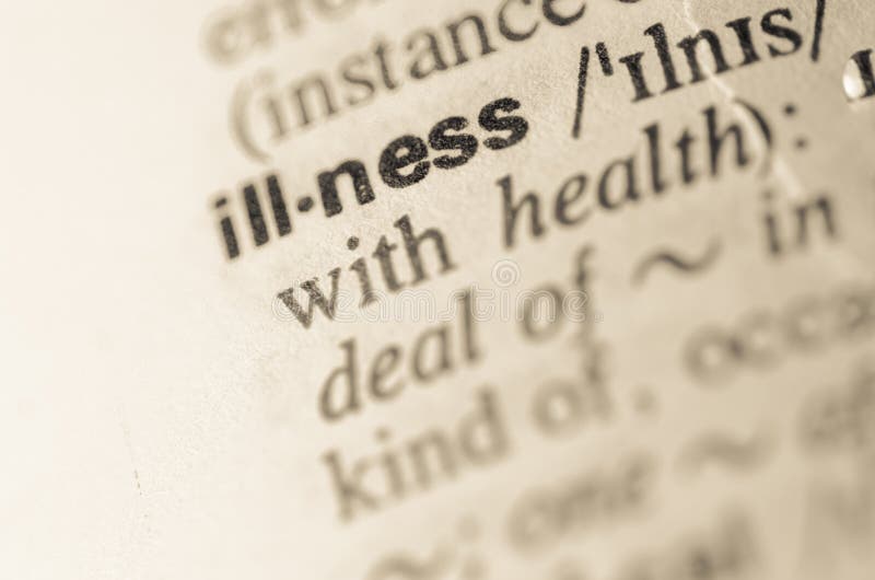 Dictionary Definition of Word Illness Stock Image - Image of ...