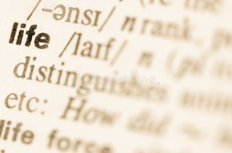 The Word Life In A Dictionary Stock Photo - Image of detail, blur: 7421556
