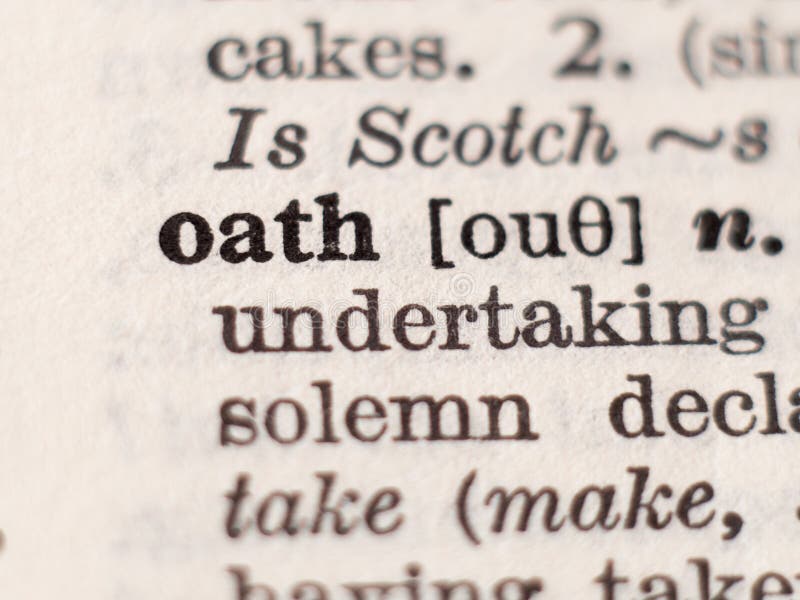 Dictionary Definition of Word Oath Stock Image - Image of concept ...