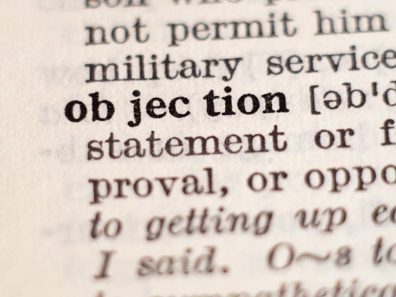Dictionary Definition of Word Objection Stock Photo - Image of ...