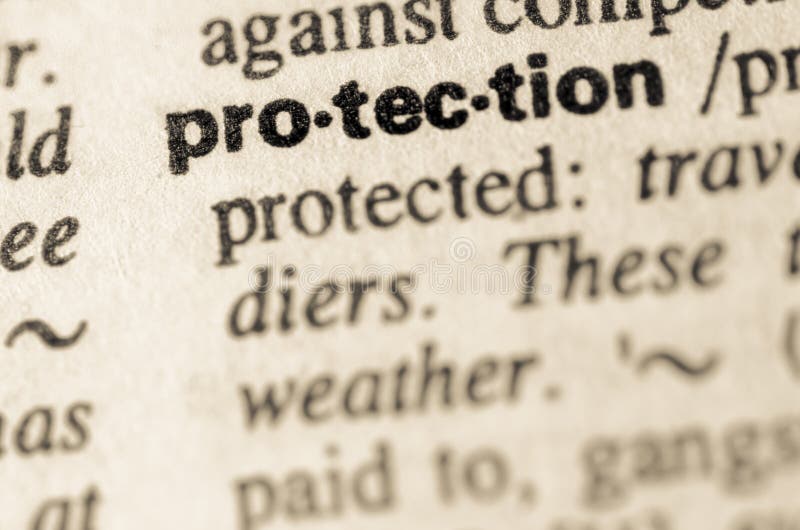 Dictionary Definition of Word Protection Stock Photo - Image of lexical ...