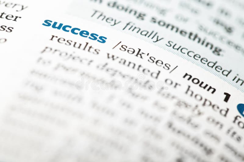 Dictionary Definition of the Word Success Stock Image - Image of ...