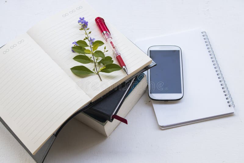 Dictionary English and Notebook Planner for Study Stock Photo - Image ...