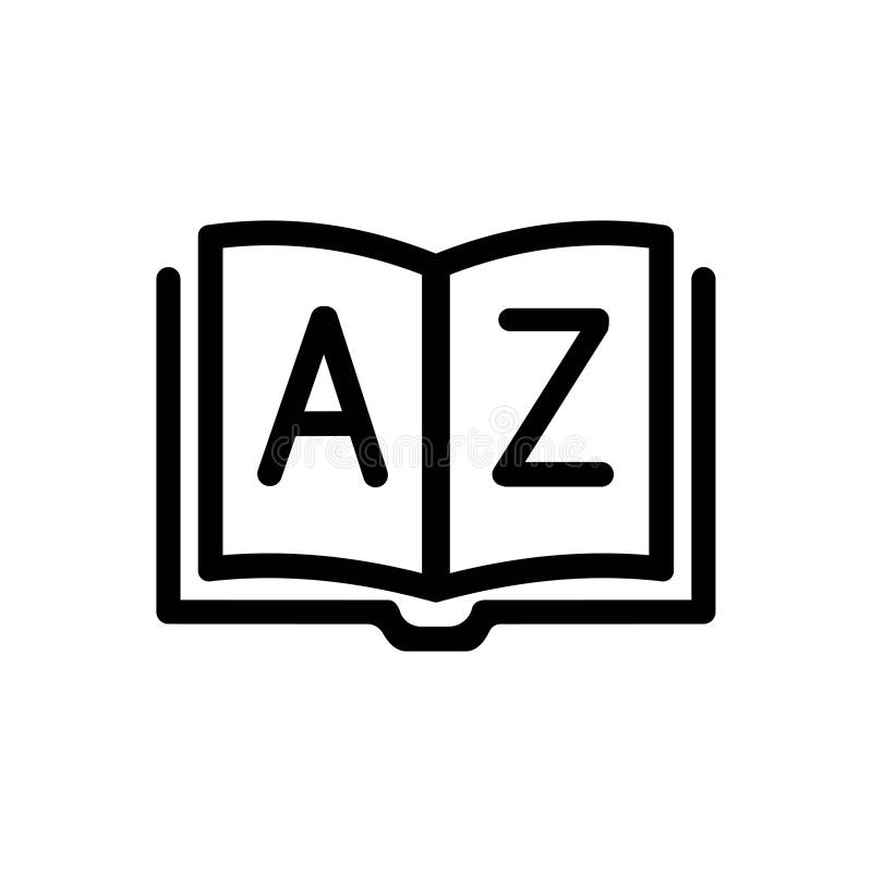 Alphabet Book. Dictionary. ABC Icon. Element of Knowledge for Mobile ...