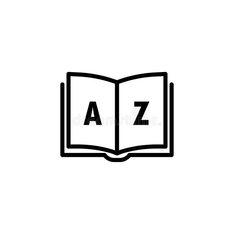 Dictionary Icon. Glossary. Badge with Book. Dictionary Logo. Library ...