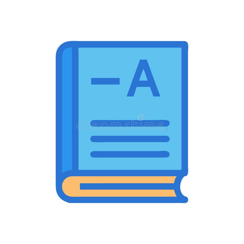 Dictionary Icon for Learning Stock Vector - Illustration of vector ...