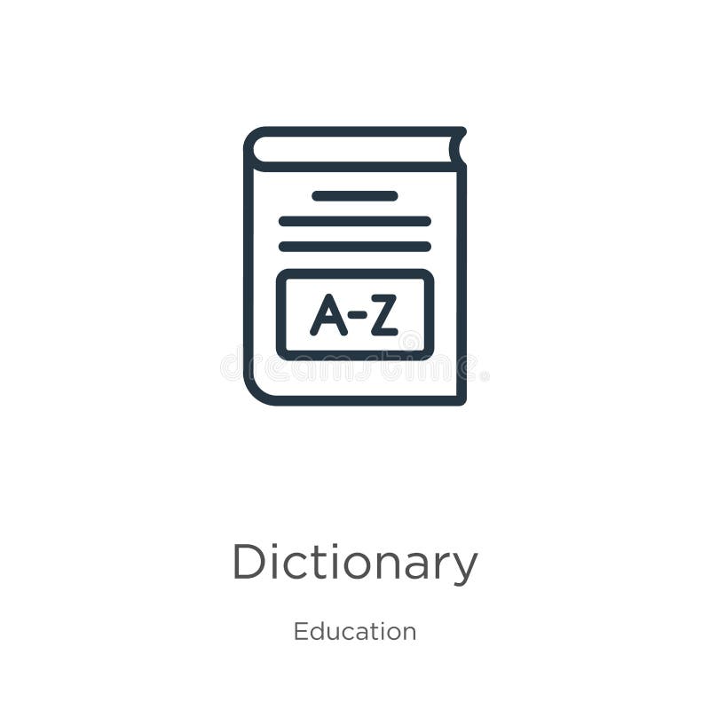 3d Dictionary Icon. Thin Linear 3d Dictionary Outline Icon Isolated on ...