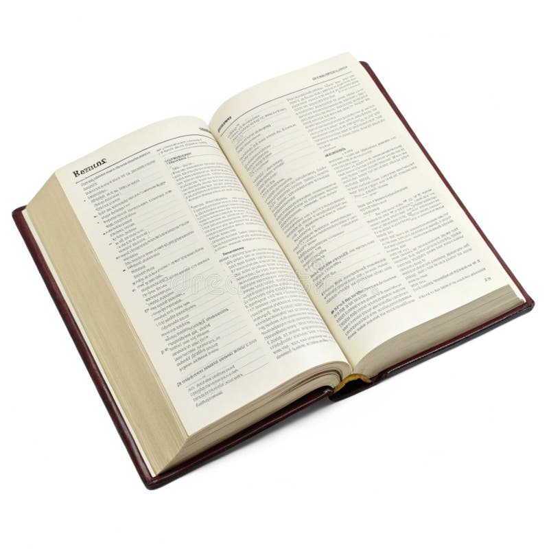 Dictionary on Transparent Background Stock Illustration - Illustration ...