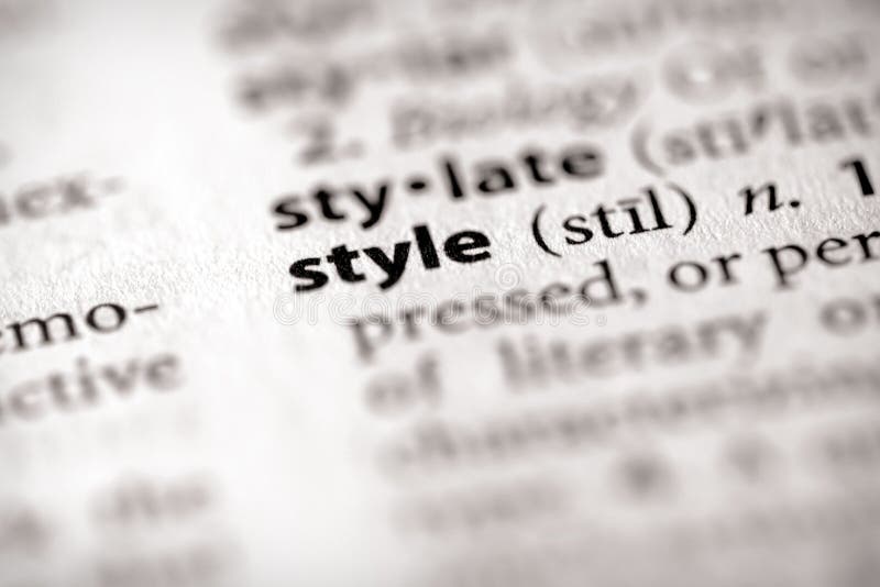 Dictionary Series - Attributes: Style Stock Photo - Image of couture ...