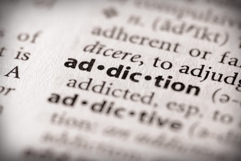 Dictionary Word Addiction stock photo. Image of habit - 14825144