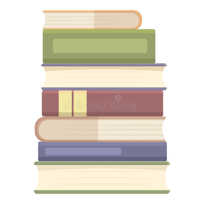 Dictionary Stack Icon Cartoon Vector. Book Study Stock Vector ...