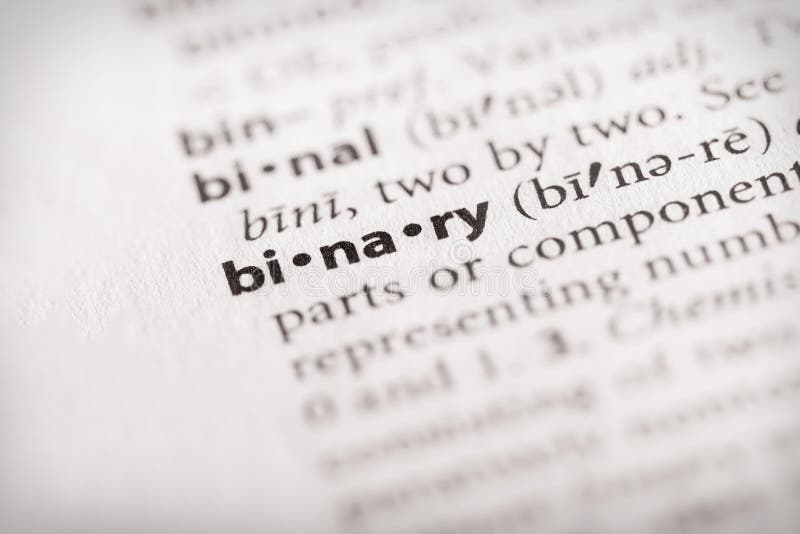 Dictionary Word Series - Binary Stock Photo - Image of selective ...