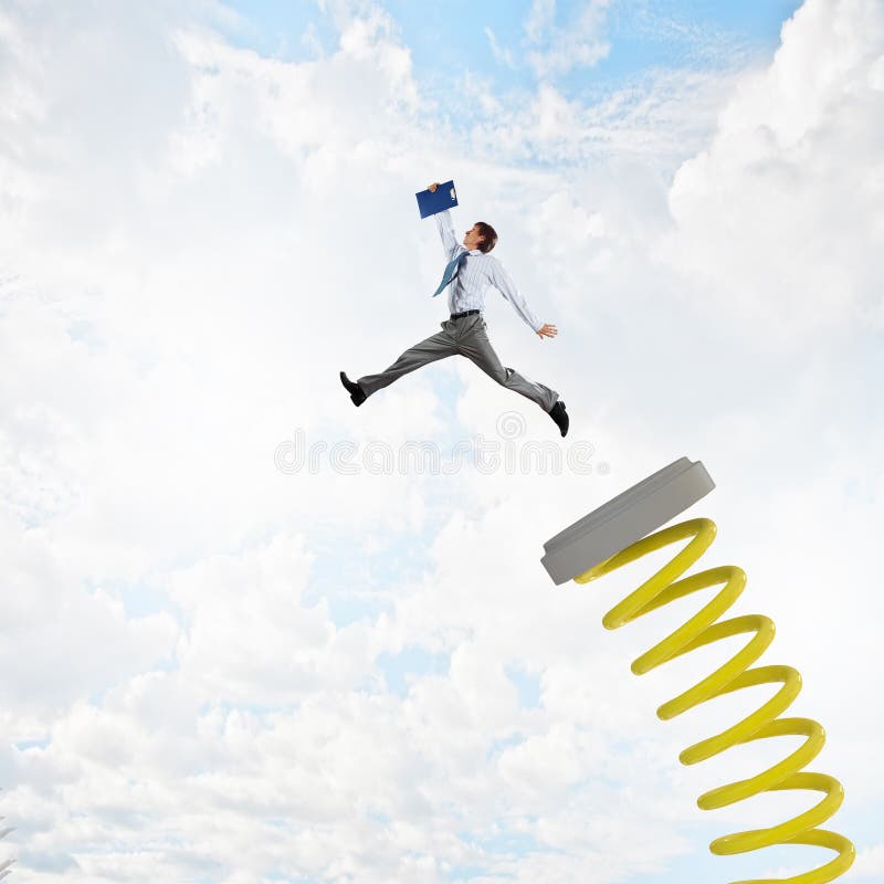 He did great career jump stock image. Image of growth - 63658795