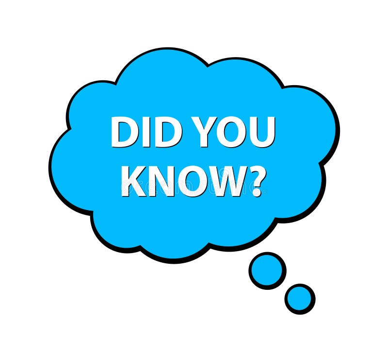 Did you know speech bubble stock vector. Illustration of advertise ...