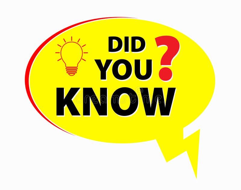 Did You Know Banner Text, Did You Know Design with Typography Stock ...