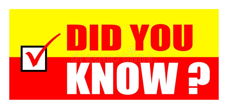 Did You Know Banner Text, Did You Know Design with Typography Stock ...