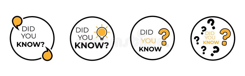 Did You Know Banner Design. Box Frame with Bulb. Template with Message ...