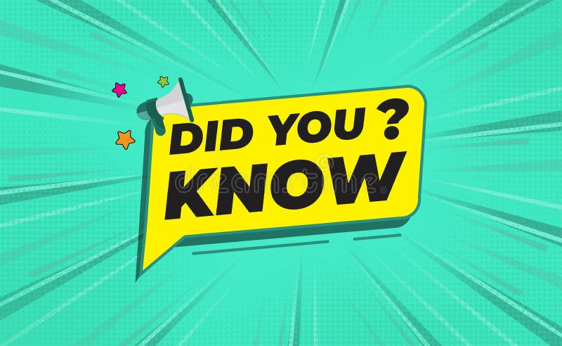 Did You Know Comic Pop Art Speech Bubble on Red Burst Background .Comic ...