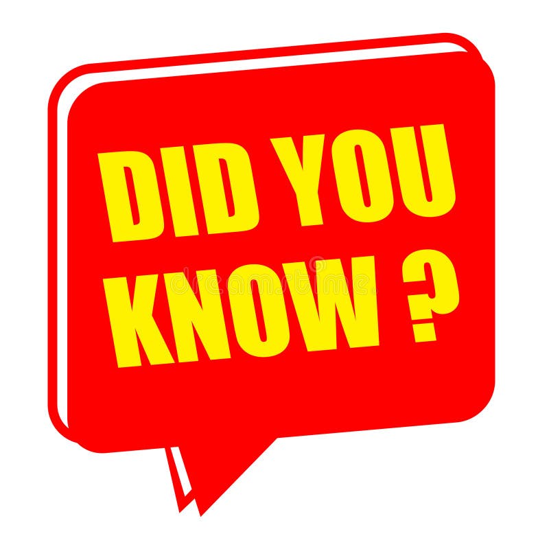 Did You Know Banner Text, Did You Know Design with Typography Stock ...
