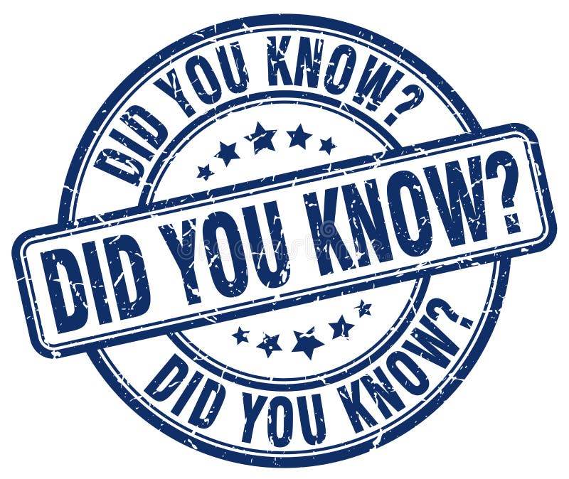 Did You Know on Blue Colour. Vector Illustration Stock Vector ...