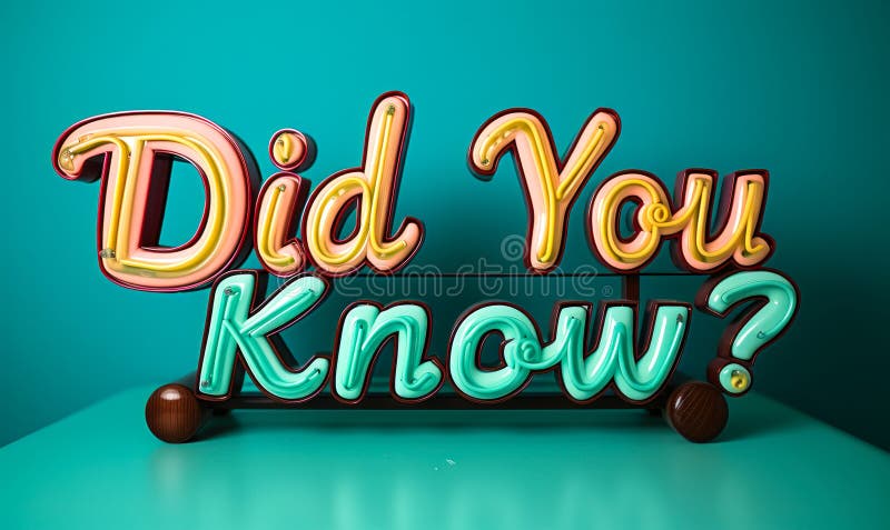 Did You Know? in Bold Teal 3D Text, Promoting Curiosity, Knowledge ...