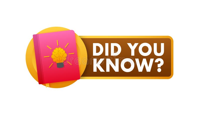 Did You Know Book Label. Vector Stock Illustration Stock Vector ... Did You Know Book Label. Vector Stock Illustration Stock Vector ...