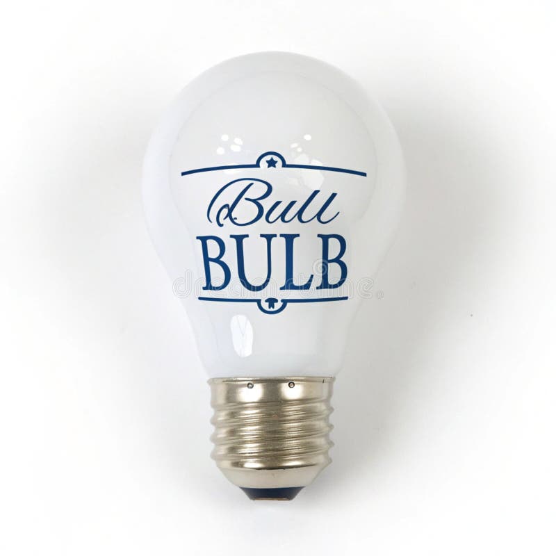 Did You Know Bulb Label Design Isolated on White Background Stock ...