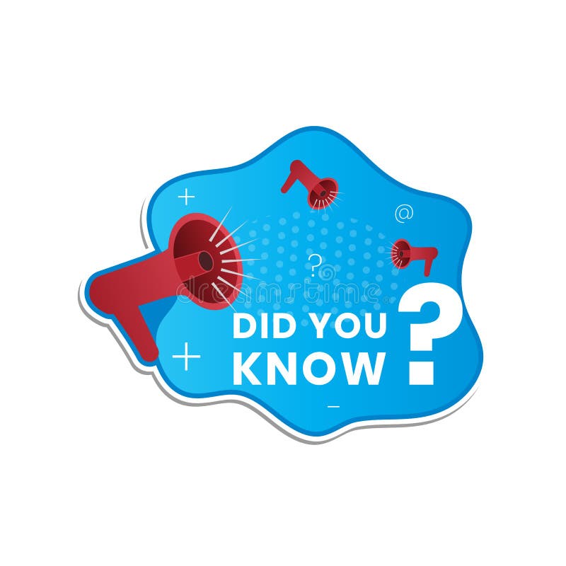 Did You Know in the Form of Text for Label Stickers, Banners with ...