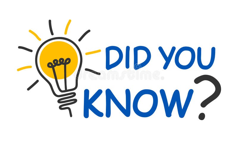 Did You Know, Idea or Advice Message, Useful Tips, Fun Fact with Light ...