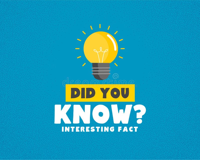 Did You Know Idea Concept Template with Light Bulb Design Stock Vector ...