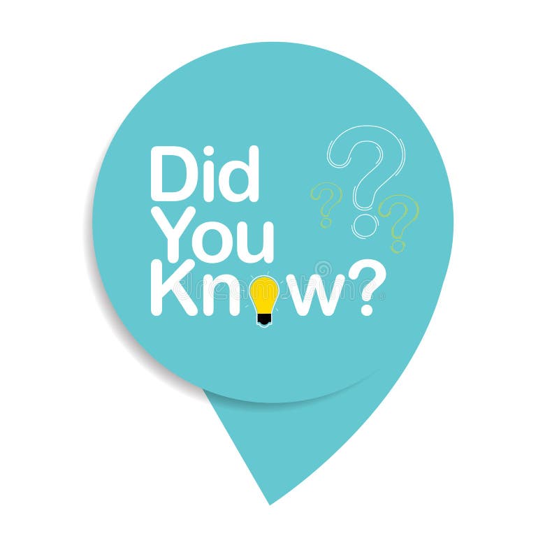 Did You Know Interesting Fact Label Sticker. Vector Illustration Stock ...