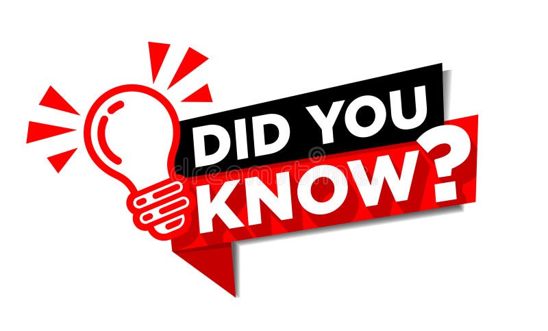 Did You Know Interesting Fact Stock Illustration - Illustration of type ...