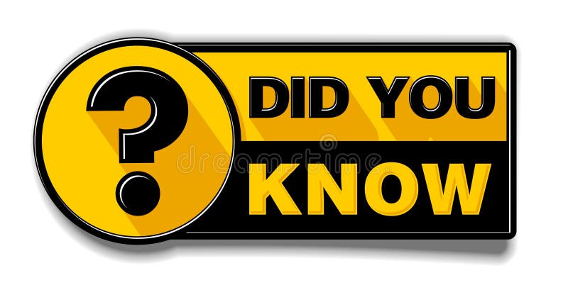 Did You Know Interesting Fact Stock Illustration - Illustration of ...