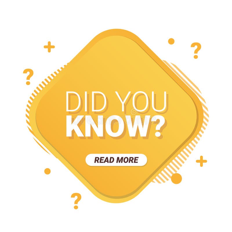 Did You Know Label. Banner or Sticker with Interesting Fact. Stock ...