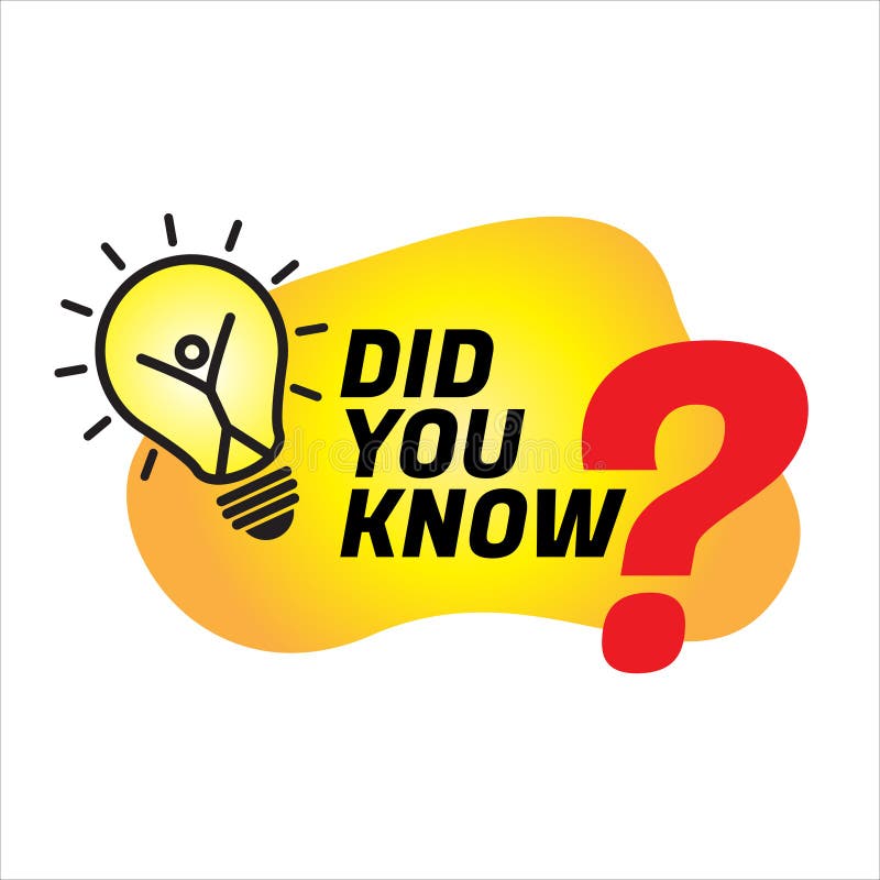 Did You Know Labels, Question Marks in Simple White Background. Stock ...