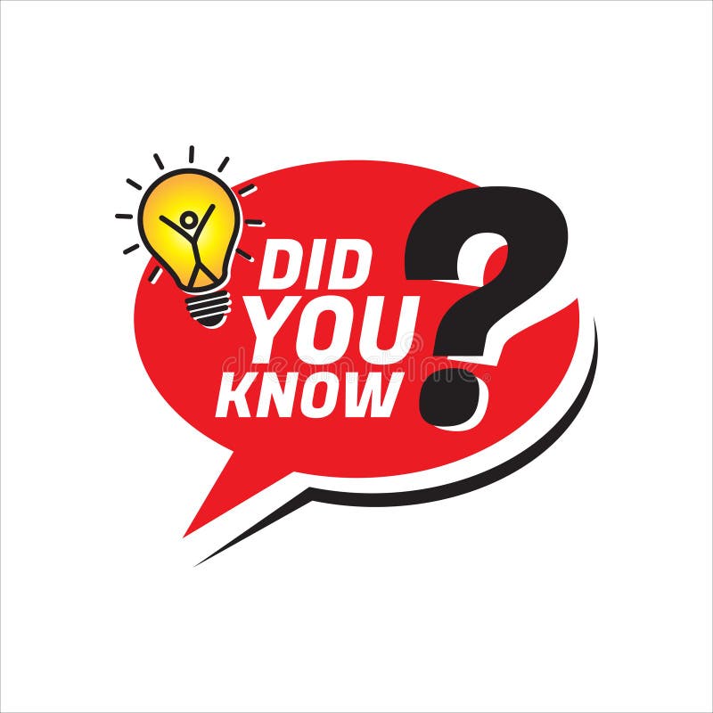 Did You Know Labels, Question Marks in Red Speech Bubble. Stock Vector ...