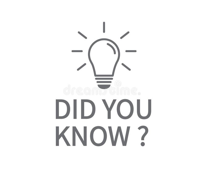 Did You Know Light Bulb Stock Illustrations – 625 Did You Know Light ...
