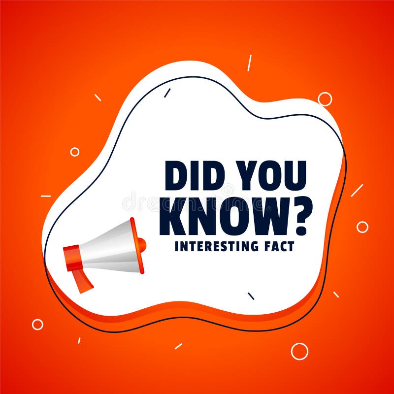 Did You Know Megaphone Banner Design Stock Vector - Illustration of ...