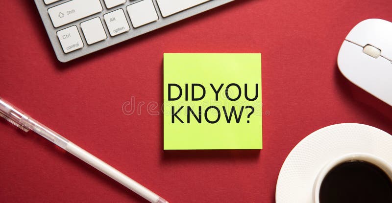Did You Know? Message on Sticky Note Stock Photo - Image of plan ... Did You Know? Message on Sticky Note Stock Photo - Image of plan ...