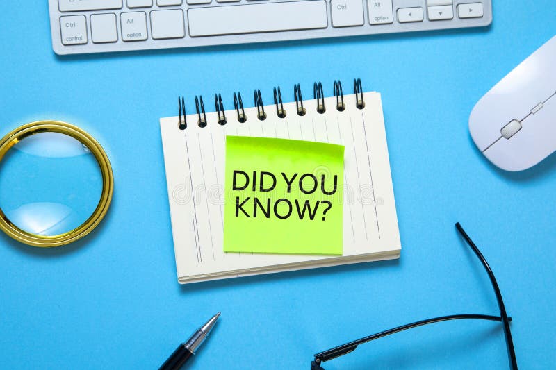 Did You Know? Message on Sticky Note Stock Photo - Image of advice ...