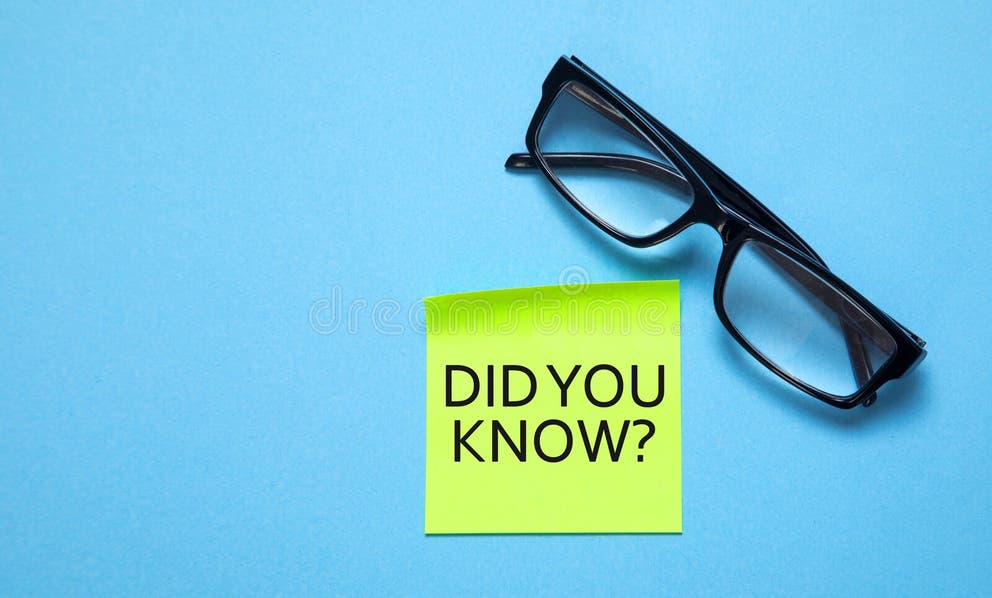 Did You Know? Message on Sticky Note Stock Image - Image of tutorial ...